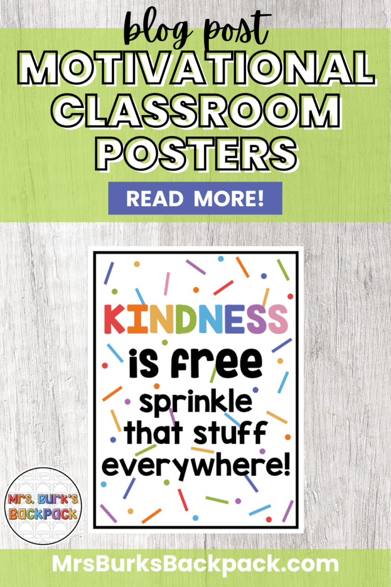 Motivational Classroom Posters - Mrs. Burks Backpack