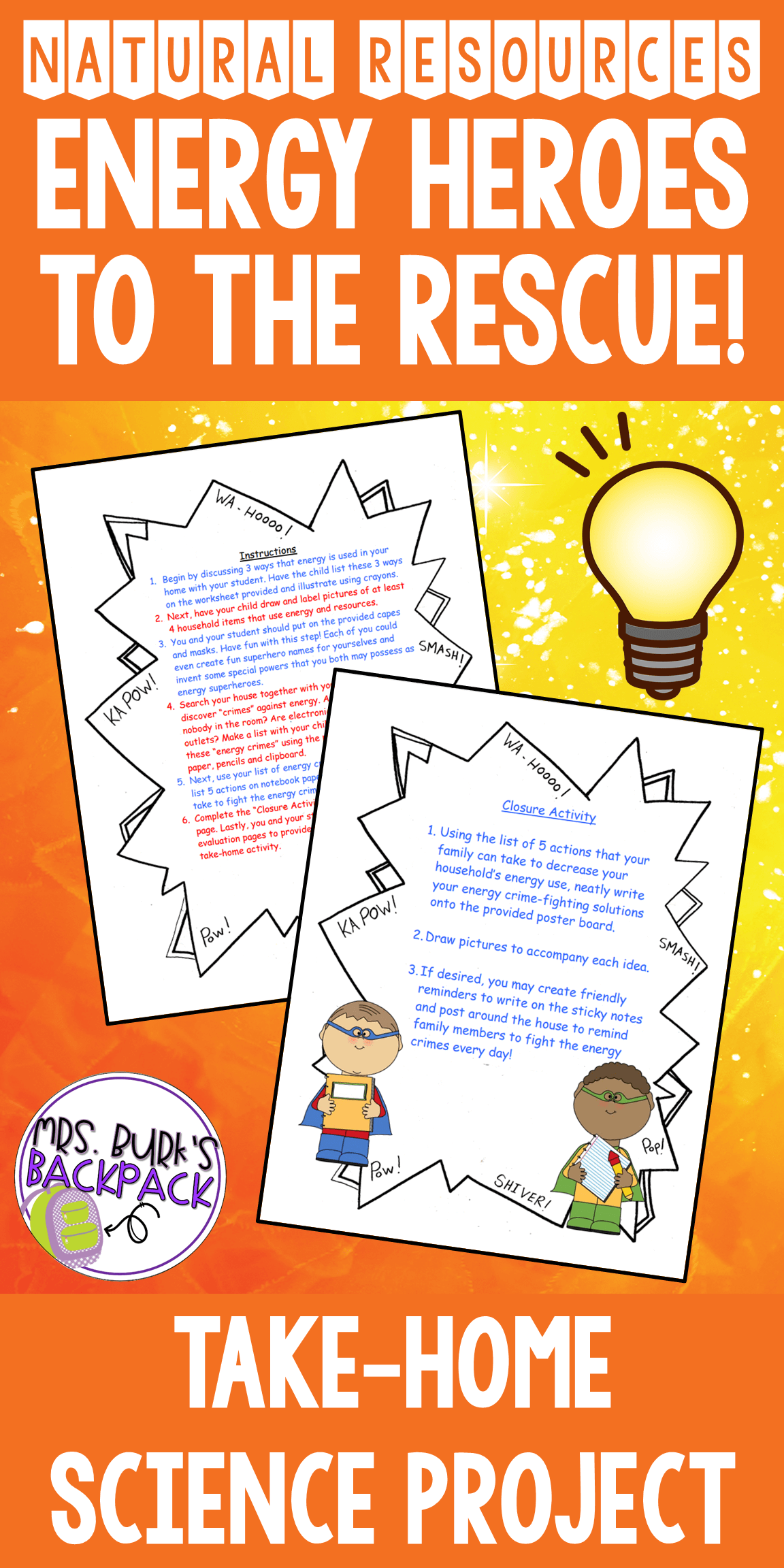 Teaching Natural Resources: 3 Fun Activities! Mrs. Burks Backpack