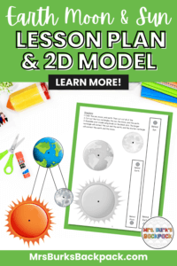 Earth, Moon, & Sun: 3rd Grade Science Lesson Plan with 2D Model