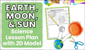Earth, Moon, & Sun: 3rd Grade Science Lesson Plan with 2D Model
