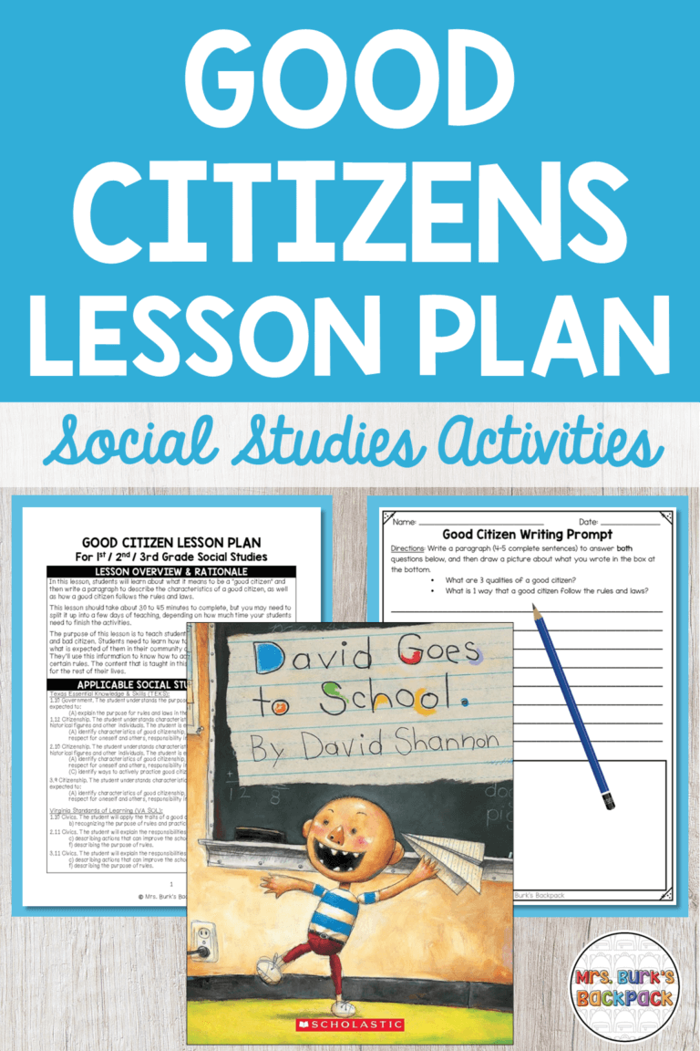 Good Citizenship Elementary Lesson Plan - Mrs. Burks Backpack