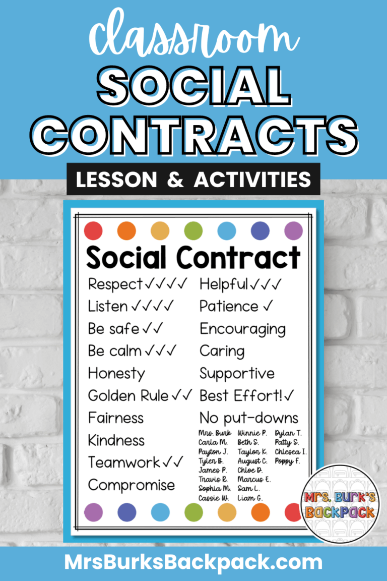 Classroom Social Contracts: Easy Behavior Management