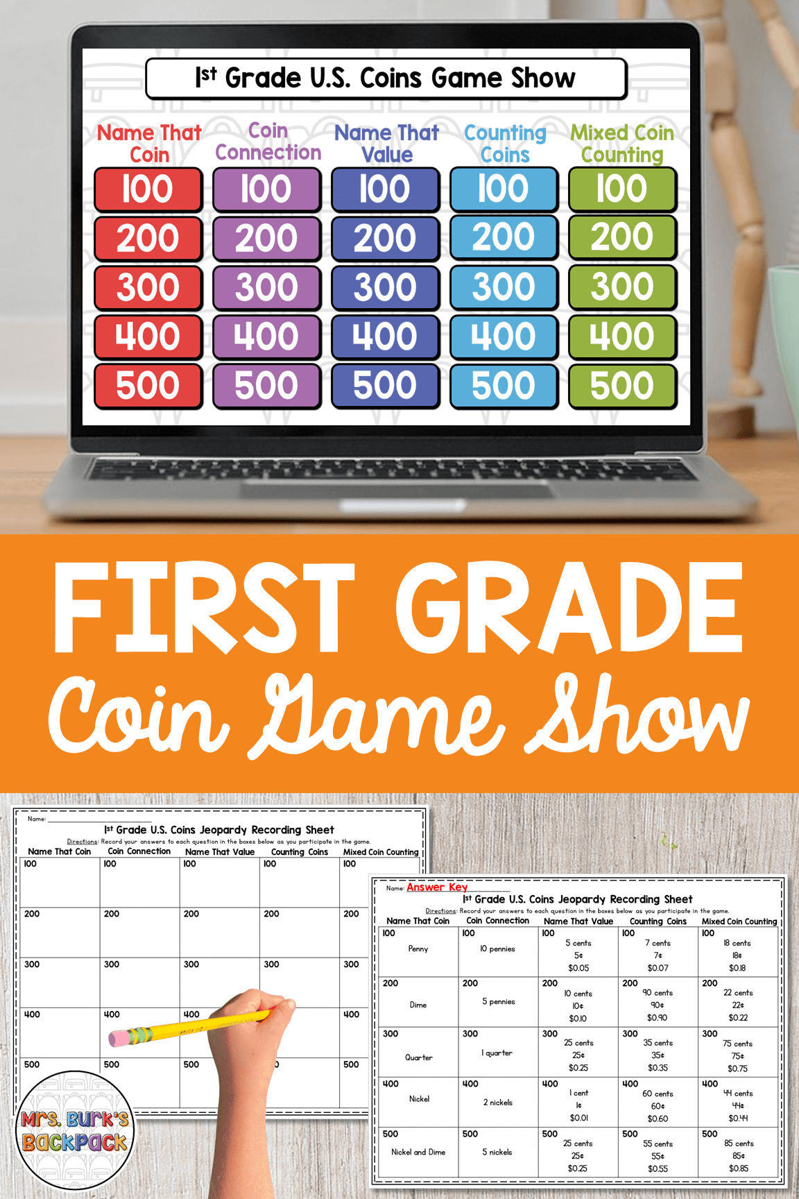 1st Grade Coins Game: Master Money Skills!