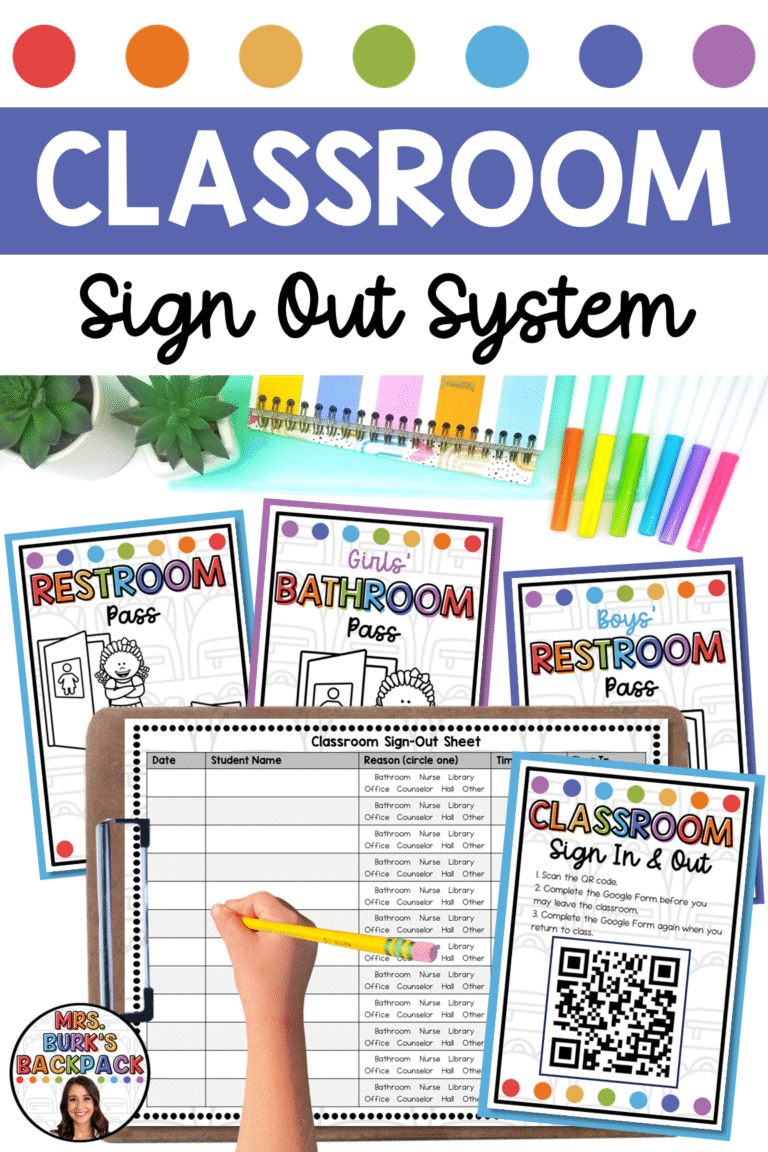 Classroom Sign Out Sheets that Simplify Hall Passes